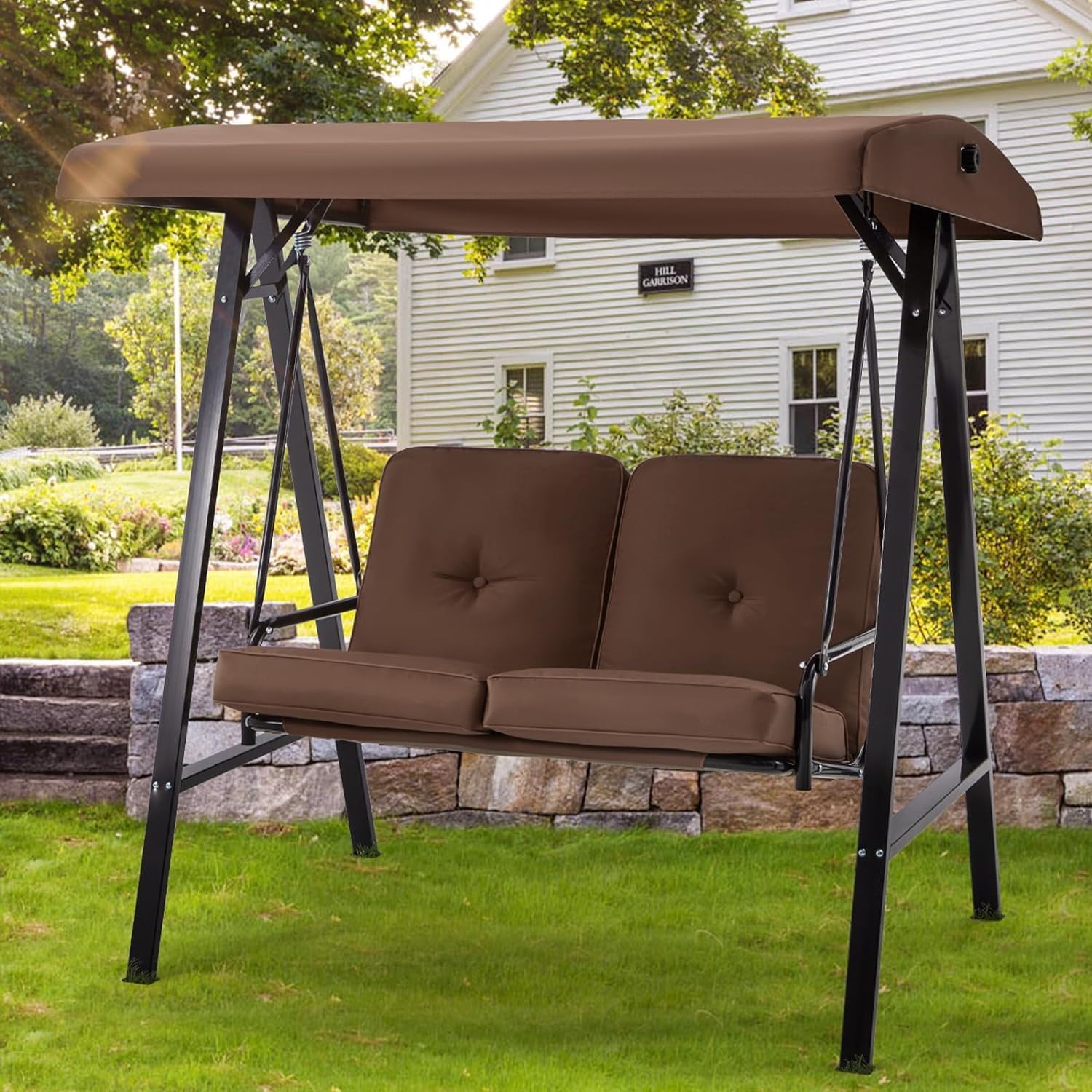 Click here for Yodolla 2 Persons Outdoor Patio Canopy Steel Porch... prices