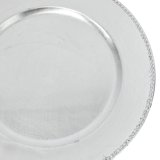 DecMode 13 Inch Round Silver Melamine Decorative Charger Plates Set of ...