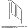 Matte Black Outdoor 3 Level Iron Handrail,Outdoor Stair Railing ...
