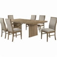 Farmhouse Extendable Dining Table Set for 6, 7-Piece with Distressed ...