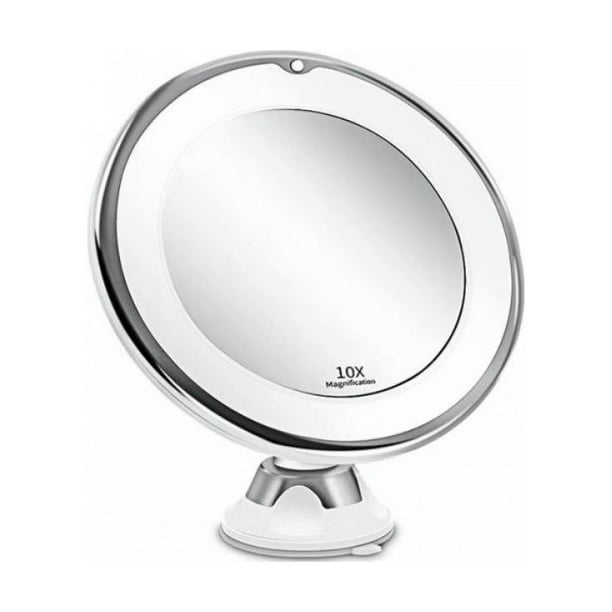 Vanity Mirror with Daylight White LED, 10x Magnification, Portable ...