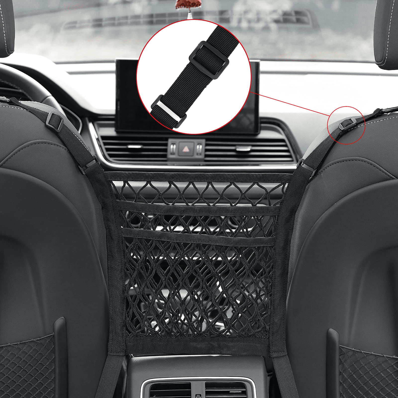 New Update 3-Layer Car Mesh Organizers Between The Seats,Car Net ...