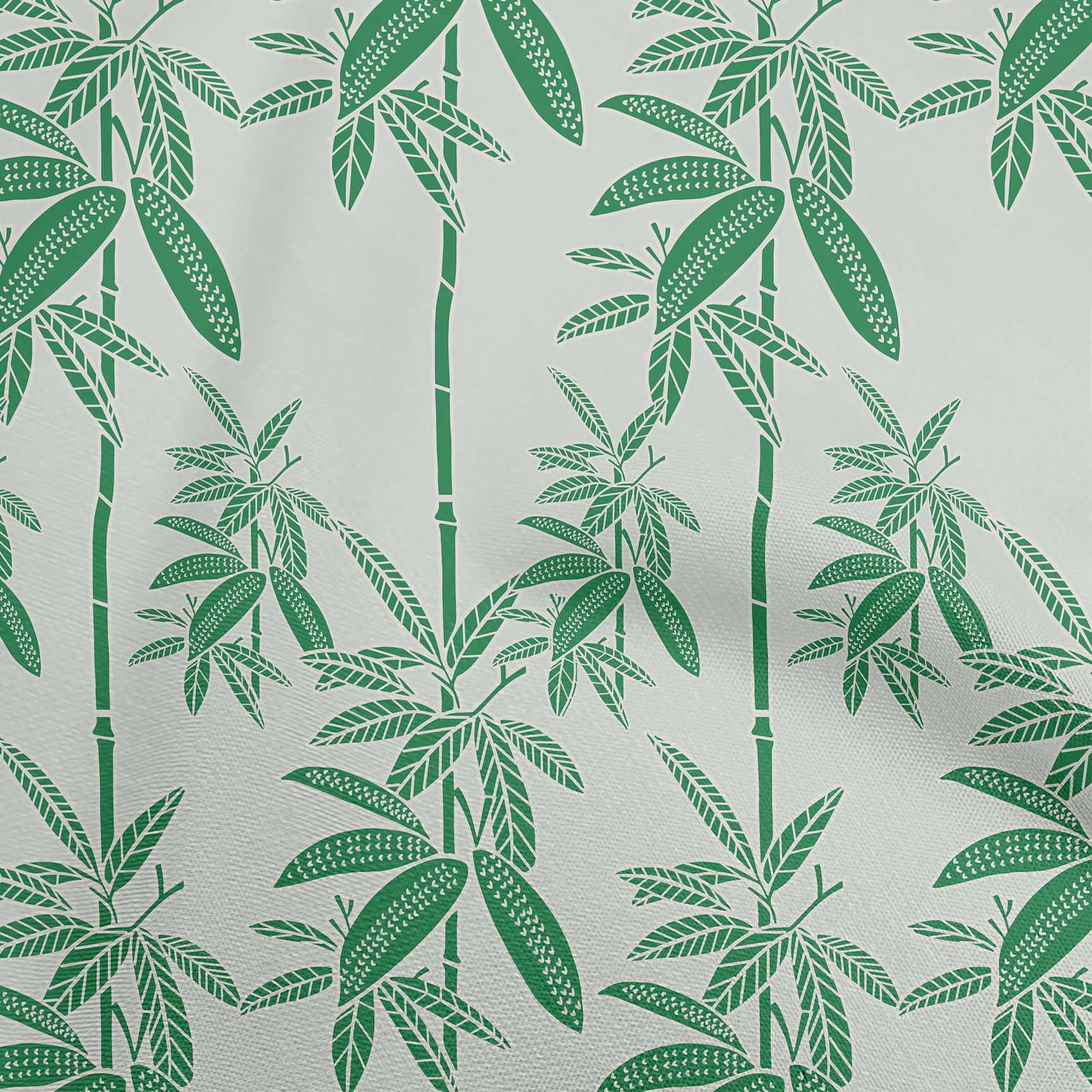 oneOone Viscose Chiffon Green Fabric Tropical Palm Tree Sewing Craft ...