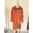 Aellinatey Women’s Winter Cozy Fuzzy Mid Coat Casual Long Sleeve Button ...