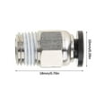 PC4-M10 Male Straight Pneumatic PTFE Tube Push In Quick Fitting ...