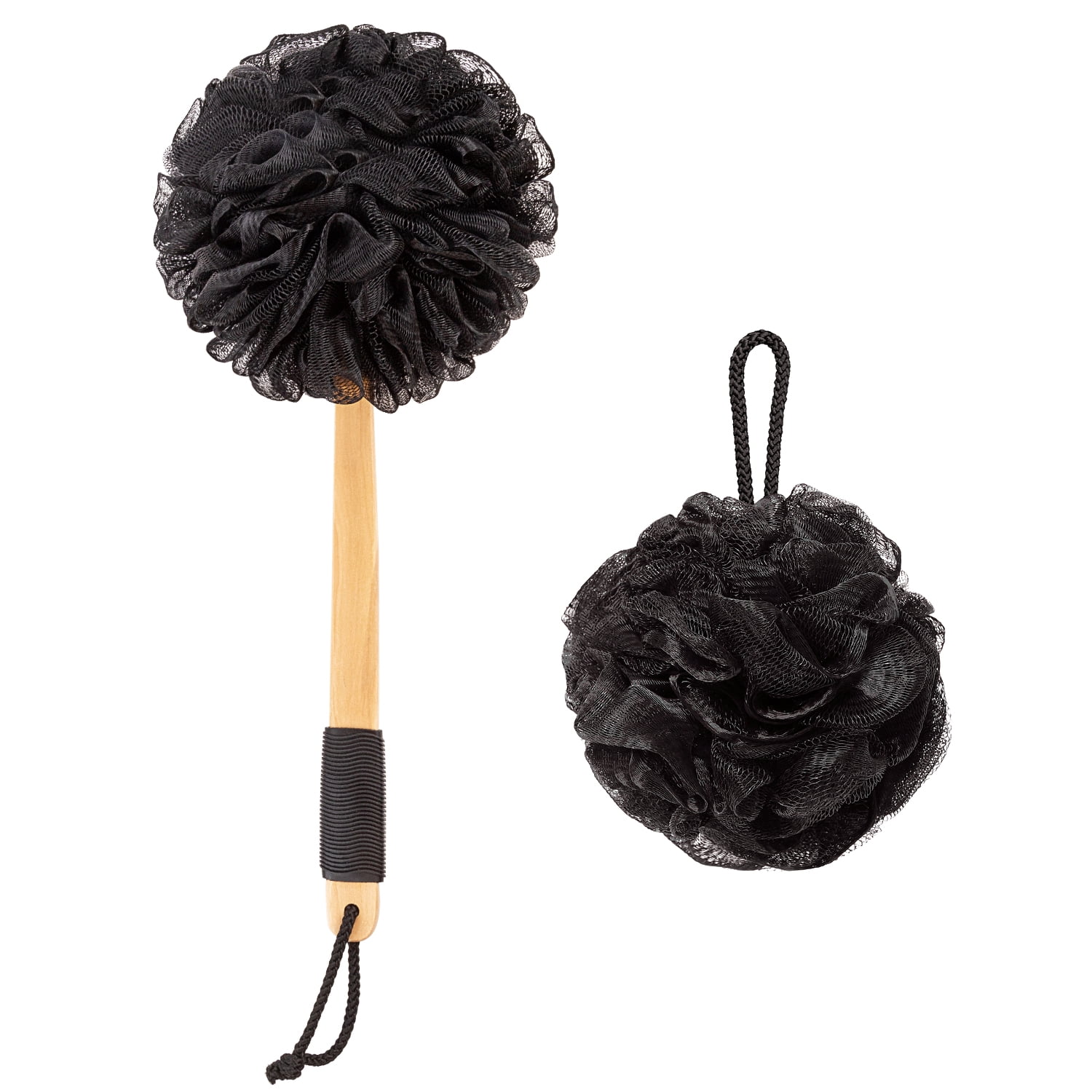 2 Pieces Shower loofah Back Sponge on A Stick, 80g Bath Loofah Large ...