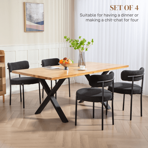 Click here for Nobrand Upholstered Dining Chair - Padded Seat & B... prices