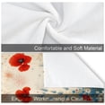 4th of july towels A painting of red poppies and blue flowers with ...