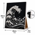 40x30cm DIY Pearl Art Kit Nature Wonders 3D Rhinestone Ocean Wave Wall ...