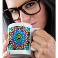 3drose, Granny Square Crochet Pattern Seventies Retro Turquoise Brown ...