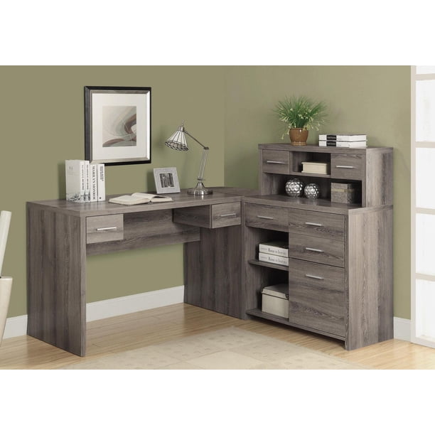 80 Inch L-shaped Workstation Monarch Specialties L-Shaped Computer Desk ...