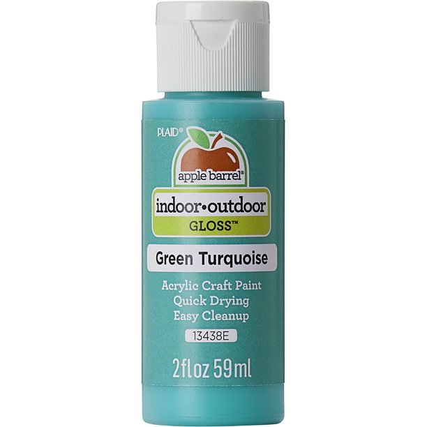 Apple Barrel Acrylic Craft Paint, Gloss Finish, Green Turquoise, 2 fl ...