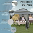 Hoteel 12'x12' Pop Up Gazebo Patio Canopy Tent with Side Mesh Netting, Sandbags, Adjustable ...