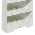 Free Shipping! DecMode 21" x 76" White Wood Boat Wine Rack - 25 Bottles ...