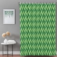 Bathroom Shower Curtain Green Gradient Color Block Waterproof Shower ...