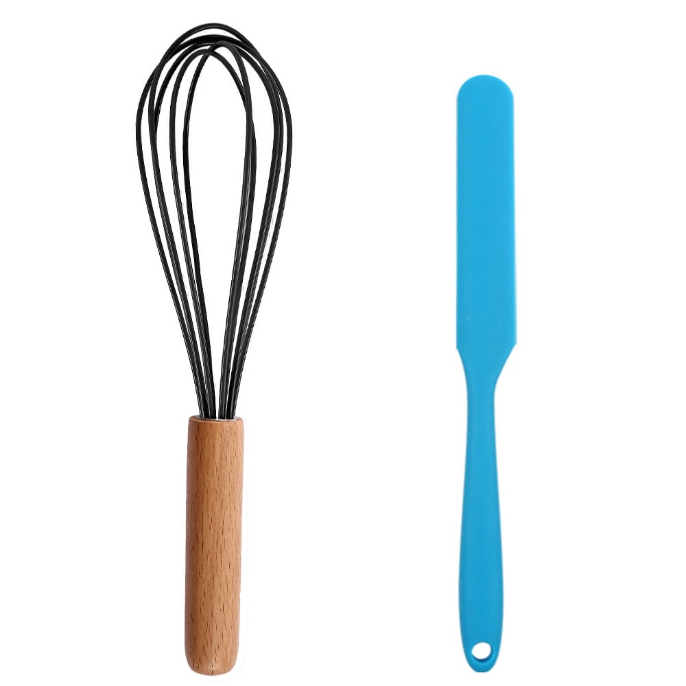 2 Piece Mini Kitchen Utensil Set- Silicone Kitchen Tools with wood ...