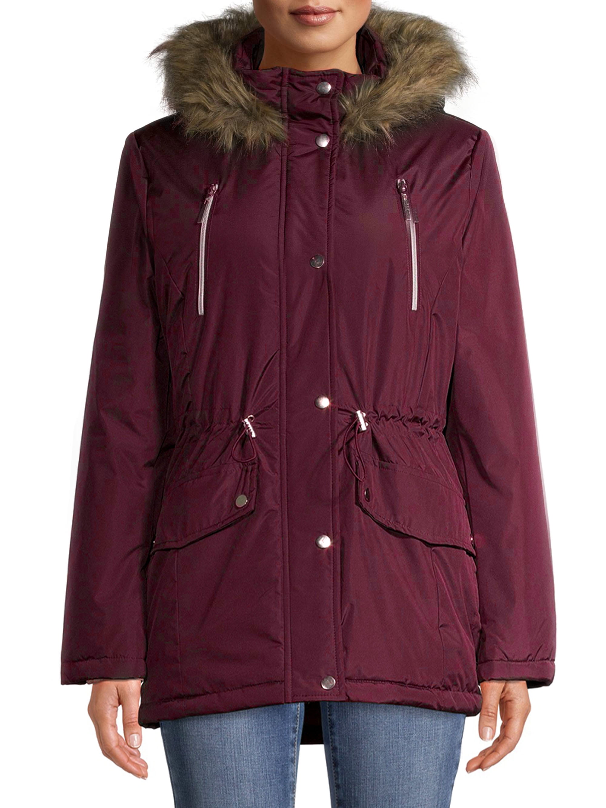 Big Chill Women's Heavy Coated Anorak With Fur Hood - Walmart.com