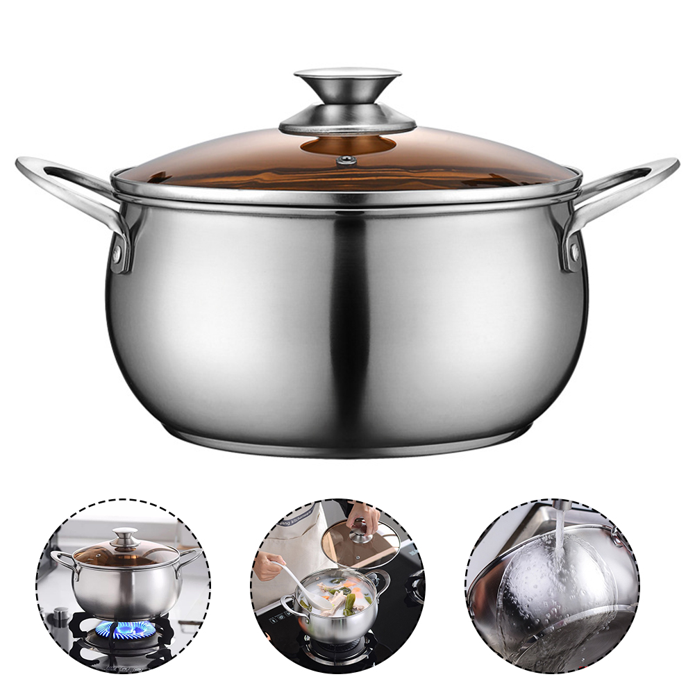 Stainless Steel Cookware Stockpot With Lid Two Handles Heavy Duty Soup Stainless Steel Cookware Stockpot With Lid Two Handles Heavy Duty Soup
