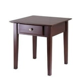 Rochester End Table with one Drawer Shaker- Antique Walnut - Walmart.com