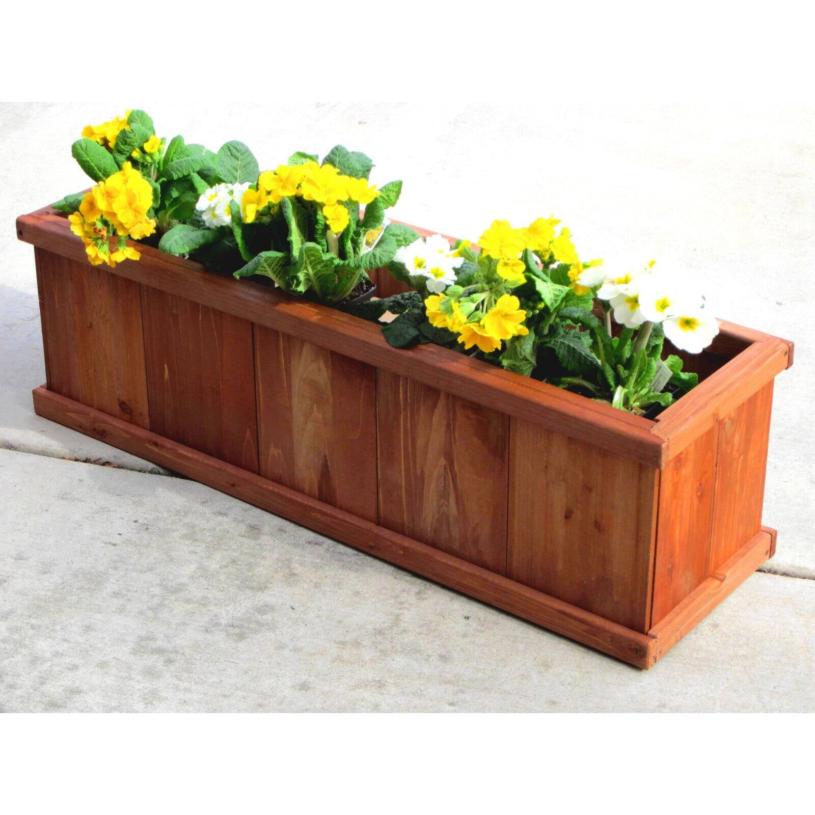 Greenstone Robusto Rectangular Cedar Planter - Walmart.com