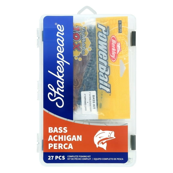Shakespeare Catch More Fish Bass Tackle Box Kit, Fishing Tackle Box ...