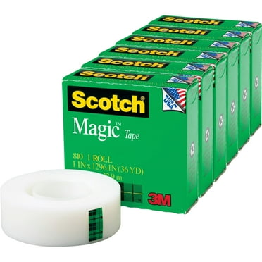 Scotch Magic Tape Value Pack, 1\" Core, 0.75\" x 83.33 ft, Clear, 10 ...