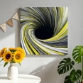 Abstract Swirling Vortex Canvas Wall Art for Living Room, Yellow Gray ...