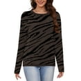 Asklazy Women's Pullover Sweaters Long Sleeve Print Knitted Crew Neck ...