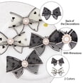 4Pcs 2 Style Heart Pattern Organza Bowknot Shoe Decorations Detachable ...