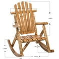 DJL Wooden Outdoor Rocking Log Rocker Chair Porch, Brown - Walmart.com