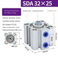 Pneumatic high thrust SDA thin cylinder Multiple specifications ... Pneumatic high thrust SDA thin cylinder Multiple specifications ...