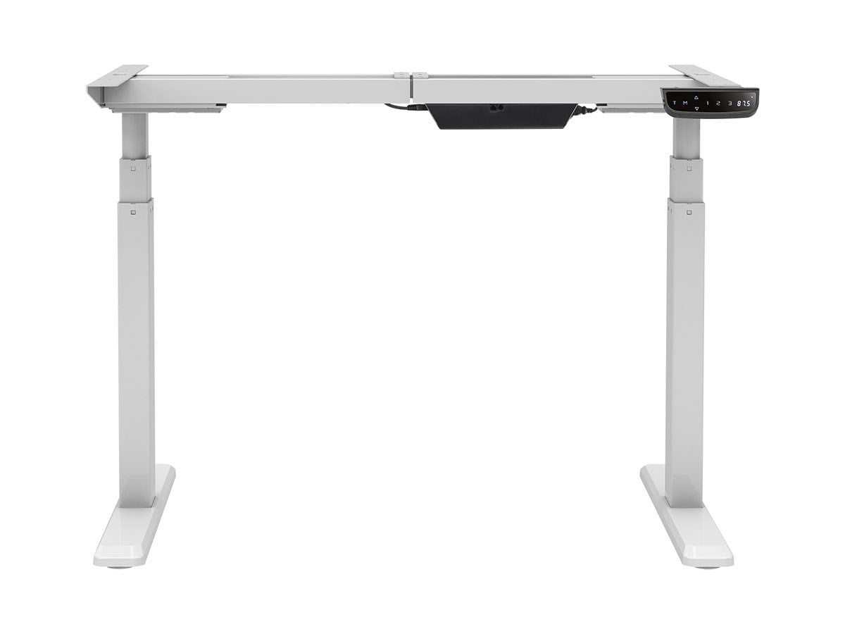 Monoprice Height Adjustable Sit-Stand Riser Table Desk Frame - White ...