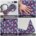 Bathroom Rugs Non Slip Washable - funny Skull daisy flower Kitchen Mats ...