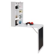 Zimtown Small Space Wall Mounted Computer Desk with Attached Overhead ...