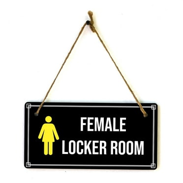Classic Framed Female Locker Room Sign (Black /Gold) - Small - Walmart.com