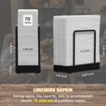 Black Metal Napkin Holder for Tabletop, Standing Paper Napkin Dispenser ...