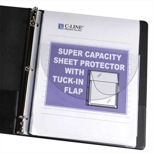 C-Line Products 61027BNDL2PK Super Capacity Sheet Protector with Tuck ...