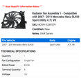 Radiator Fan Assembly 1 - Compatible with 2007 - 2011 Mercedes-Benz ...