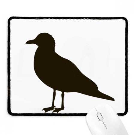 Black Seagull Animal Portrayal Mousepad Stitched Edge Mat Rubber Gang ...