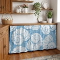 Blue Conch Cabinet Curtains for Kitchen 28"W x 51"L, Coastal Summer ...