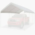 King Canopy 10ft x 20ft Outdoor Carport Canopy Cover, 180gsm White ...