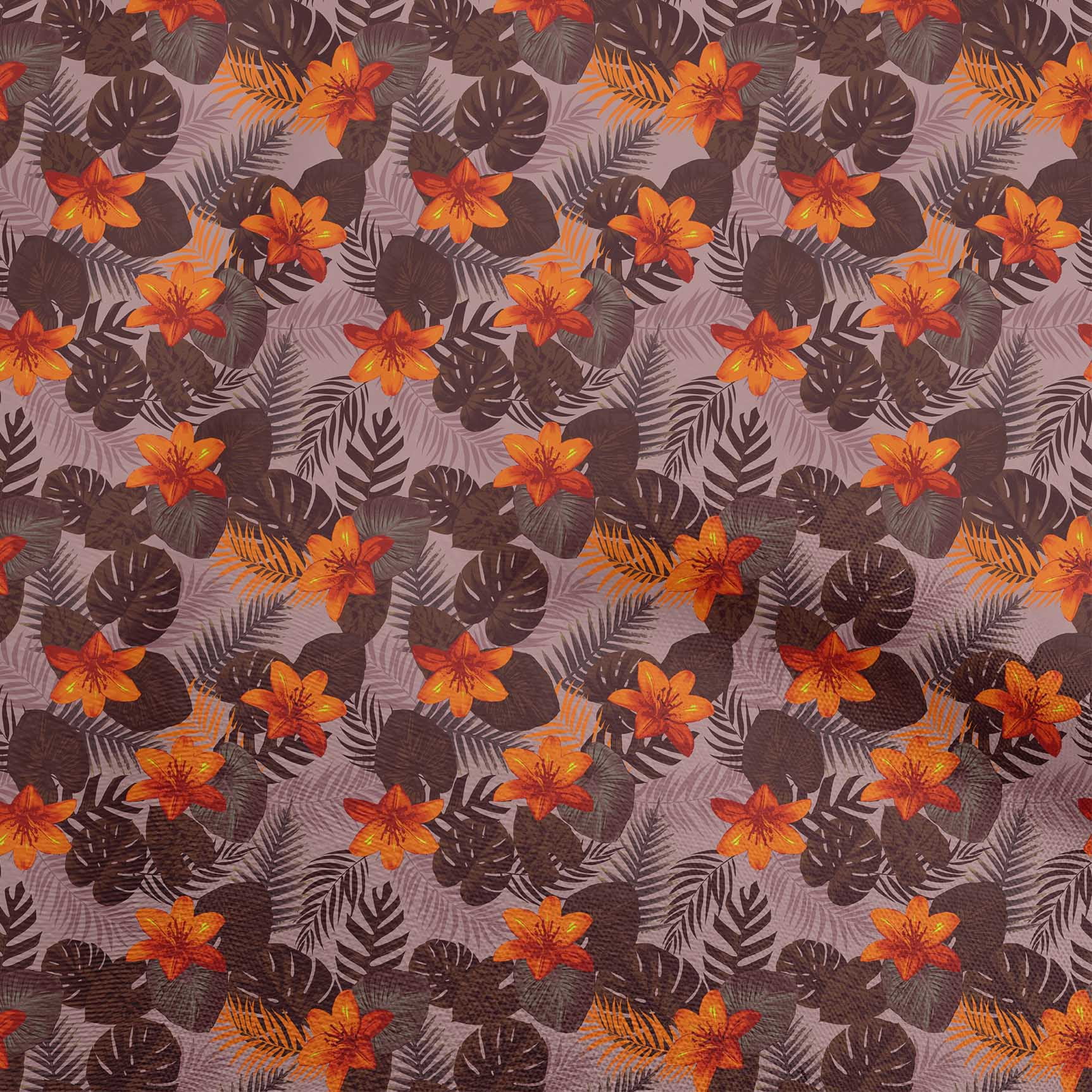 oneOone Silk Tabby Orange Fabric Tropical Diy Clothing Quilting Fabric ...