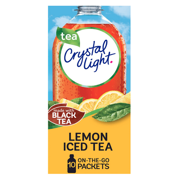 Crystal Light Drink Mix, Lemon Iced Tea, On The Go Packets, 10 Count ...