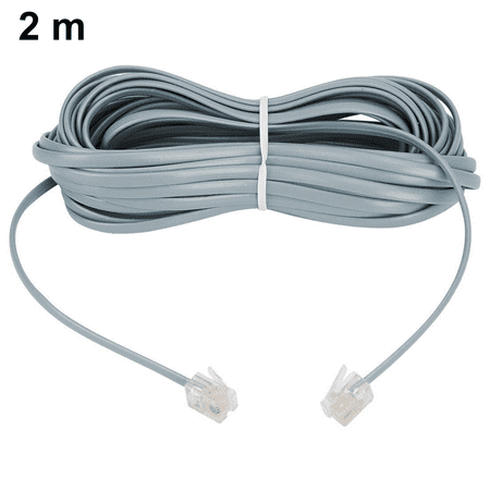 Phone Line Cord - Modular Telephone Extension Cord - 2 Conductor (2 pin ...