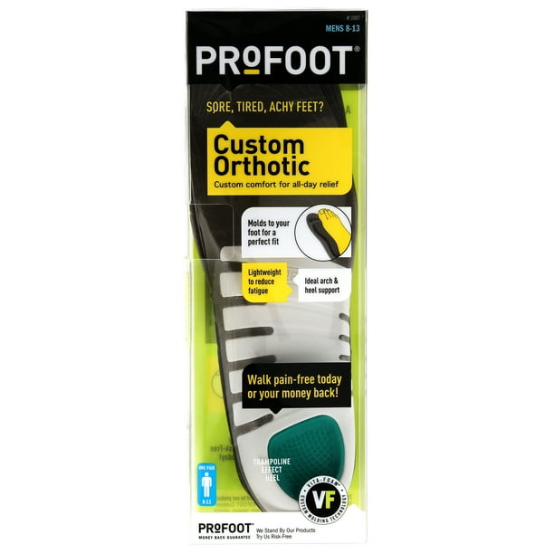 ProFoot Custom Insole with Vita-Foam, Men's 8-13 1 Pair - Walmart.com