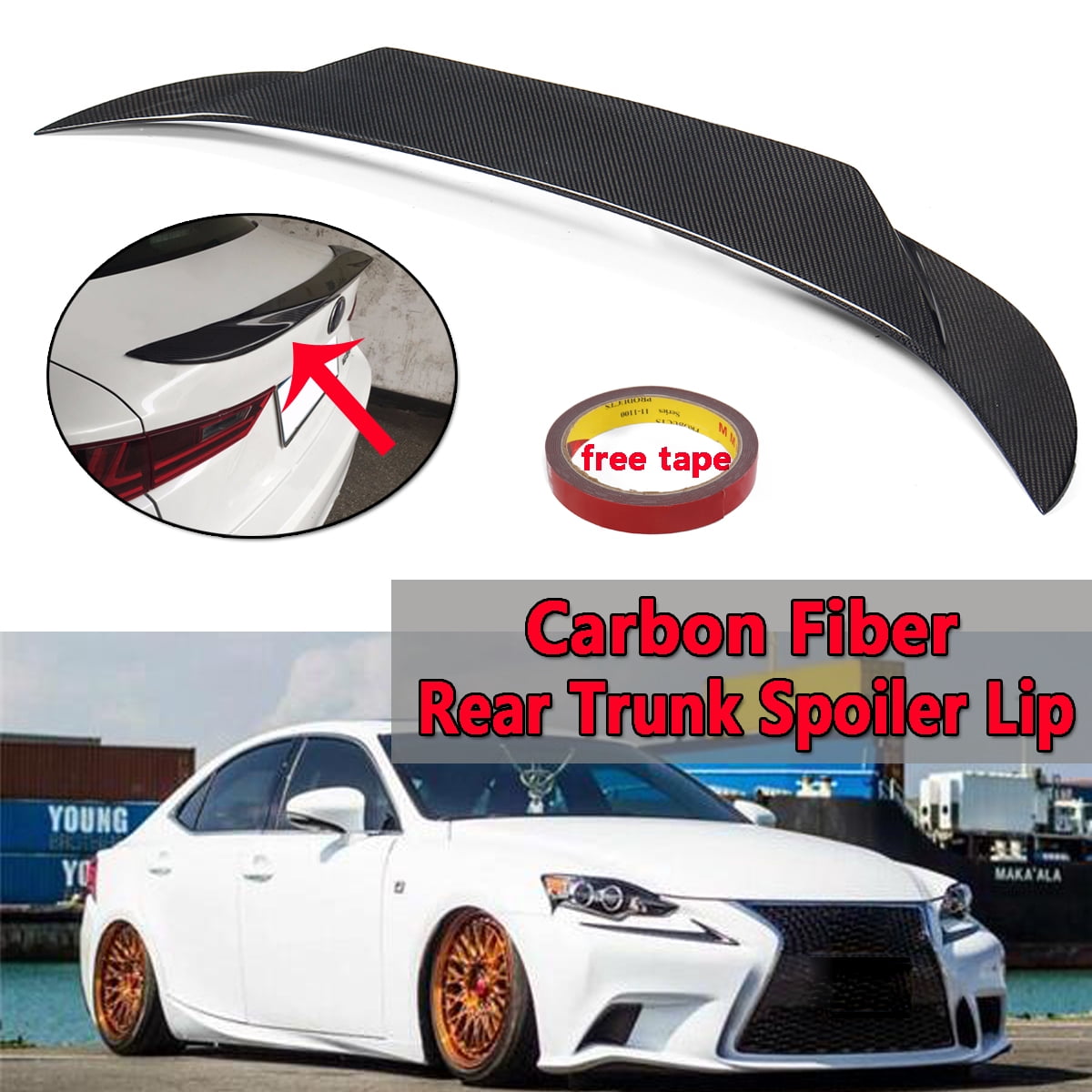 Carbon Fiber Trunk Spoiler Lip Wing For Lexus IS250 IS350 IS300 IS200t ...