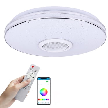 30W 4000LM LED Ceiling Light with Remote Control and App,with Bluetooth ...