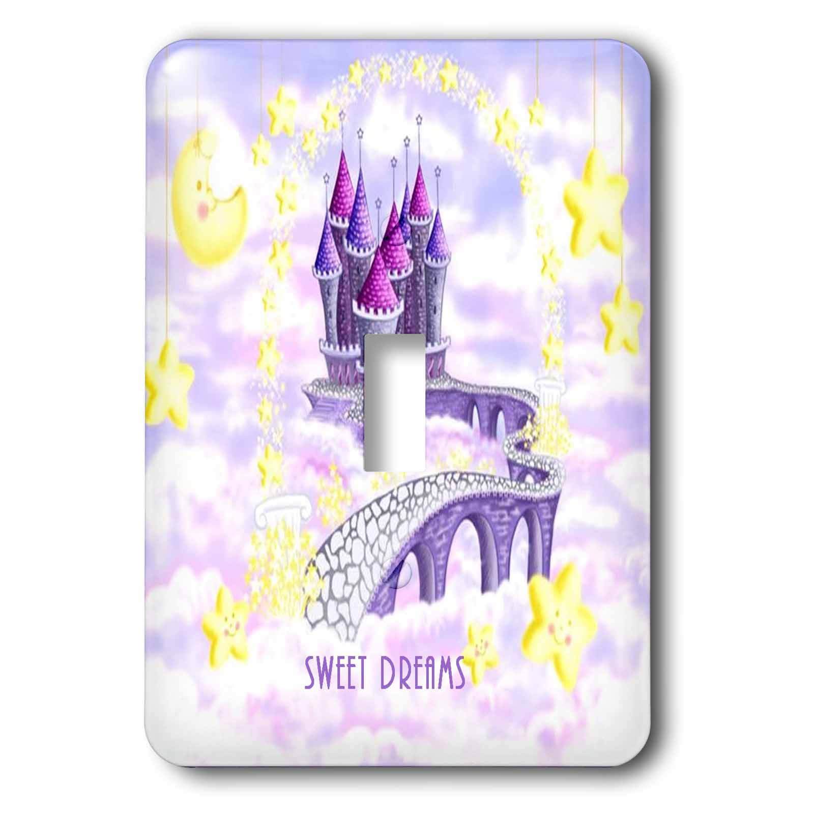 Yellow Stars n Violet Castle With Words Sweet Dreams Cartoon.jpg single toggle switch lsp-98654 ...