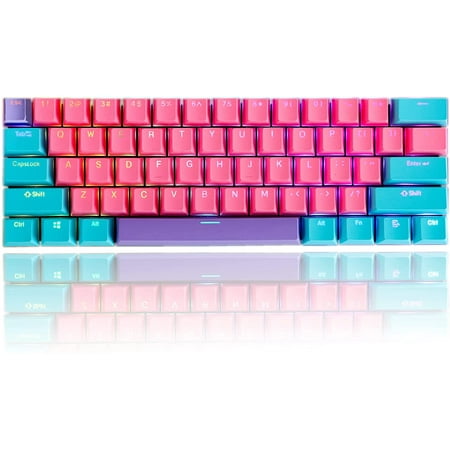HYSSP PBT Transparent 61 Key Cap, 61 Key ANSI Layout Key Cap, Suitable ...