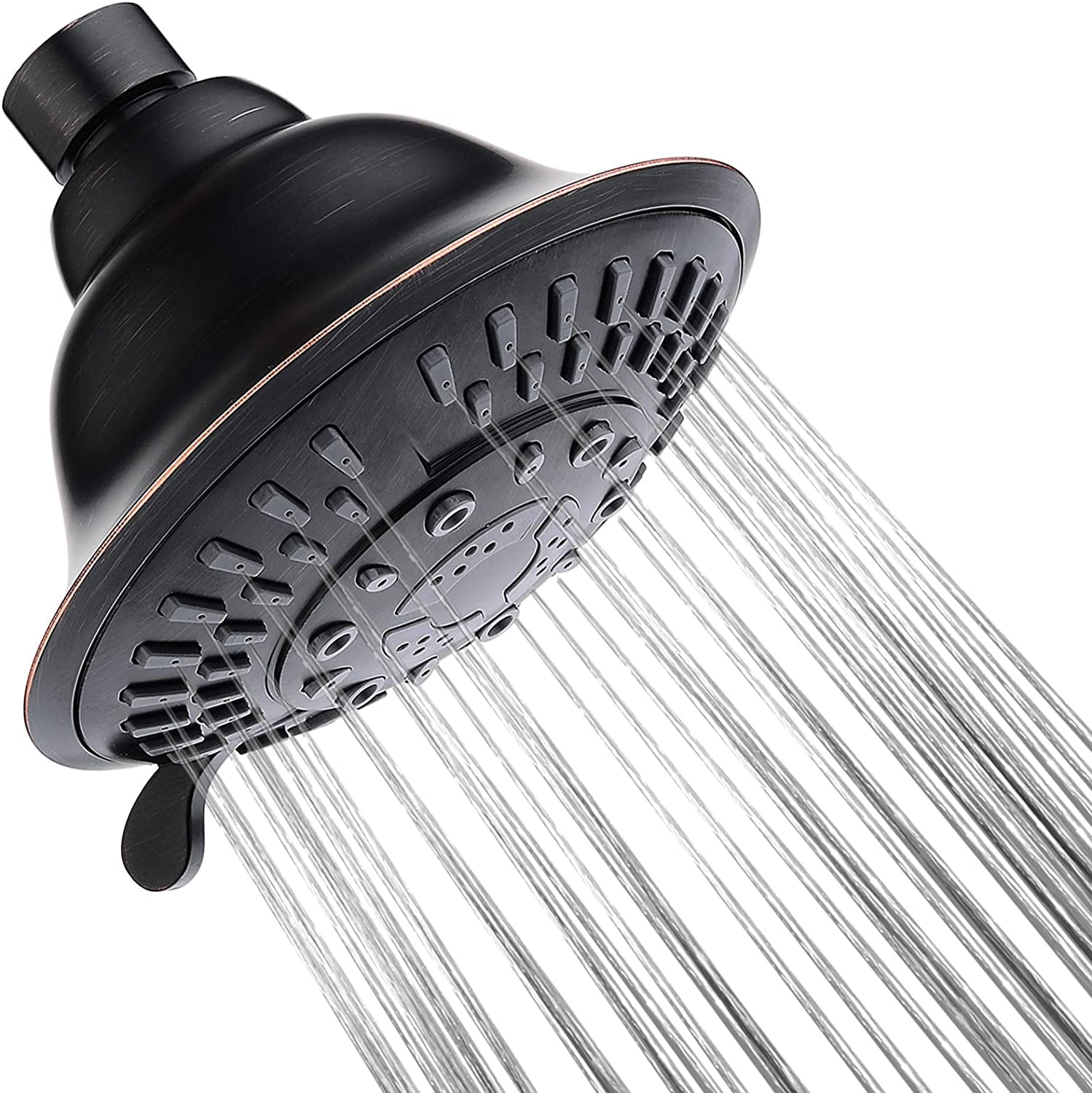 BRIGHT SHOWERS Shower Head High Pressure Rain Showerhead 5 Spray Setting Fixed Shower head Angle ...
